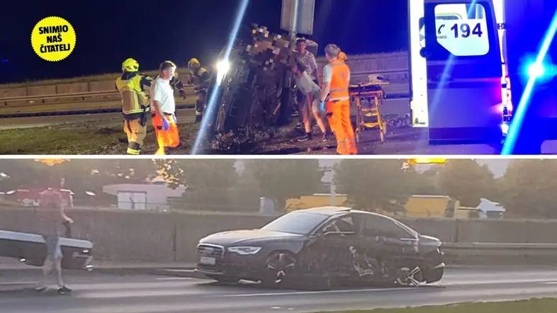 Grozljiva nesreča: BMW X5 po trku v steber – "Moški je visel na ...