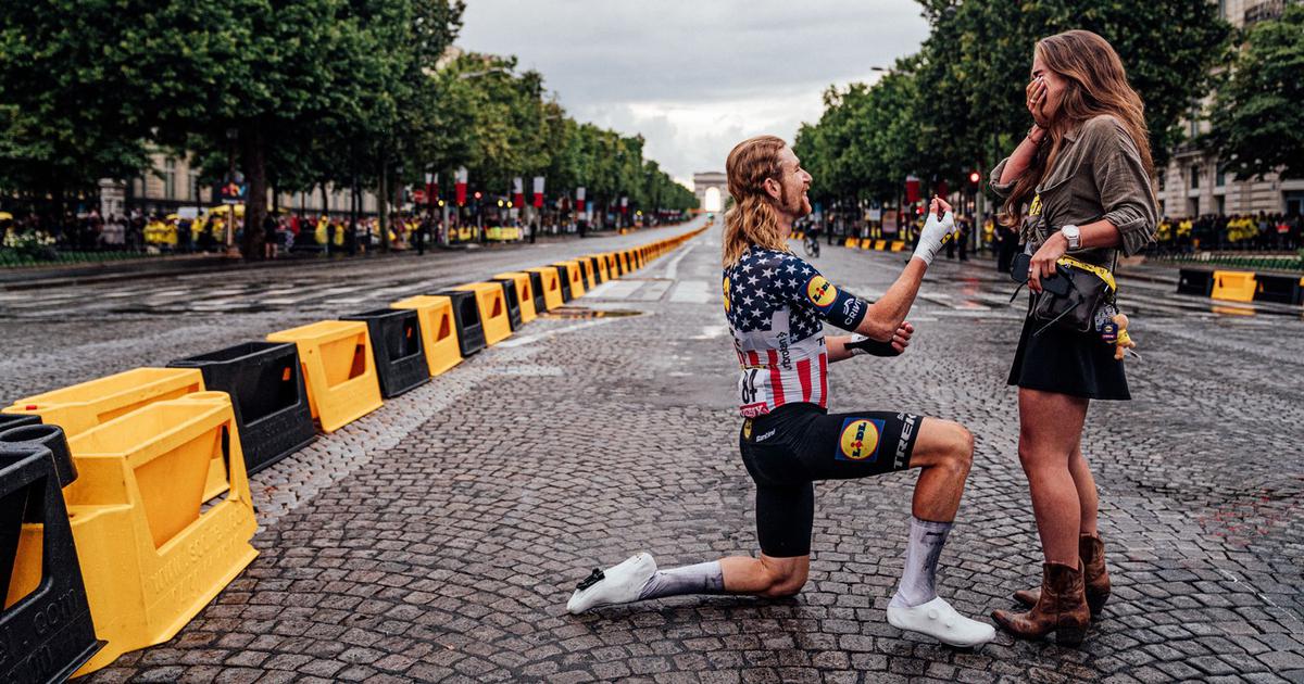 Nori prizori: Zvezdnik Toura sredi Elizejskih poljan zasnubil svojo ...