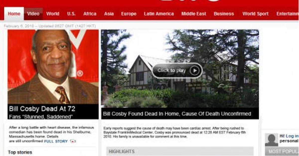 CNN: Umrl Bill Cosby - Žurnal24